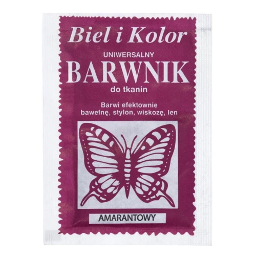 Barwnik do tkanin Biel i Kolor - amarantowy - Storm Sklep Plastyczny
