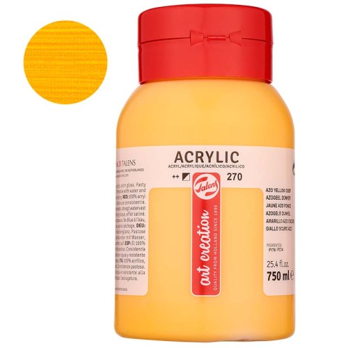 Farba akrylowa Art Creation 750 ml - 270 Azo Yellow Deep - Storm Plastyczny