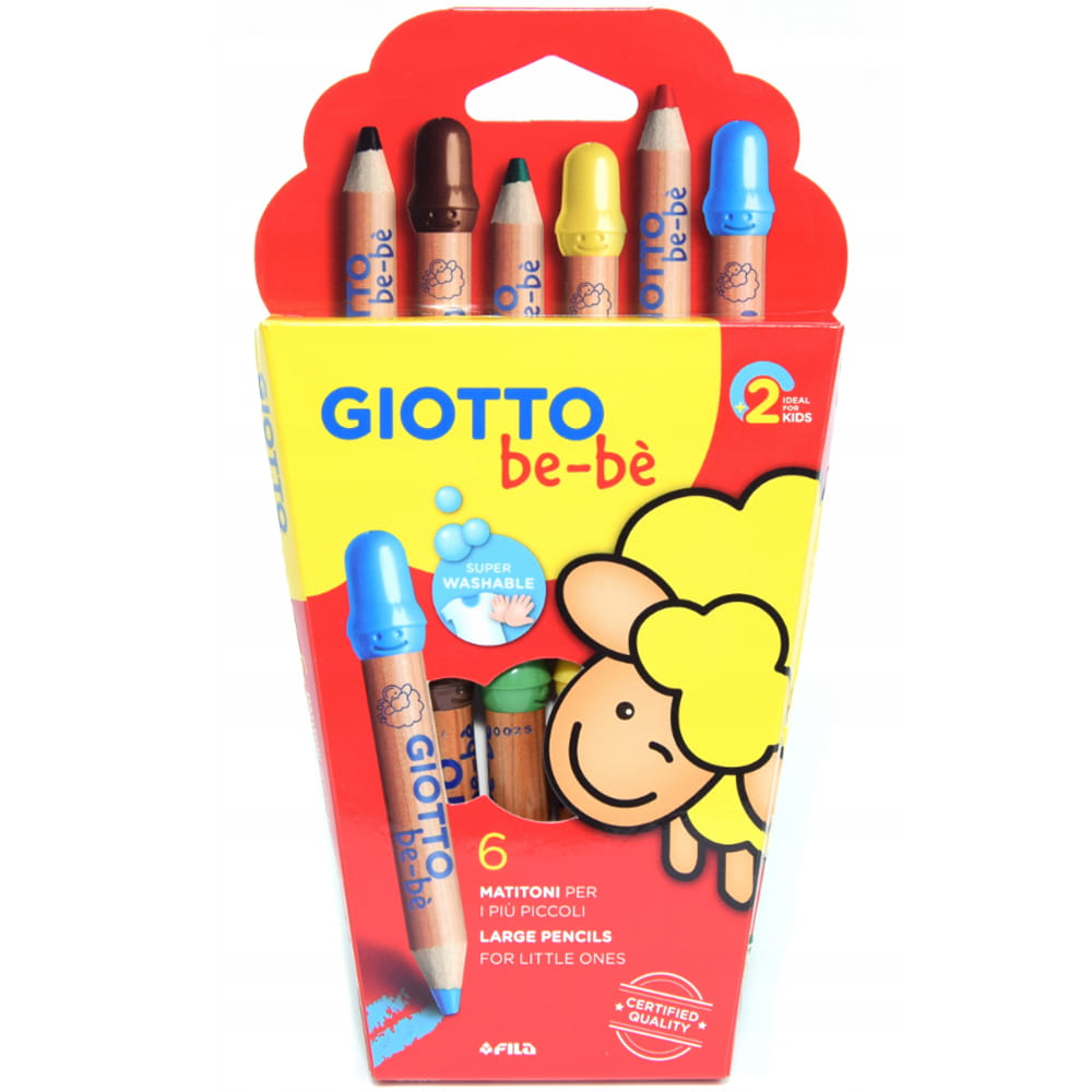 Kredki drewniane Giotto Be-be 6 szt. - Storm Plastyczny